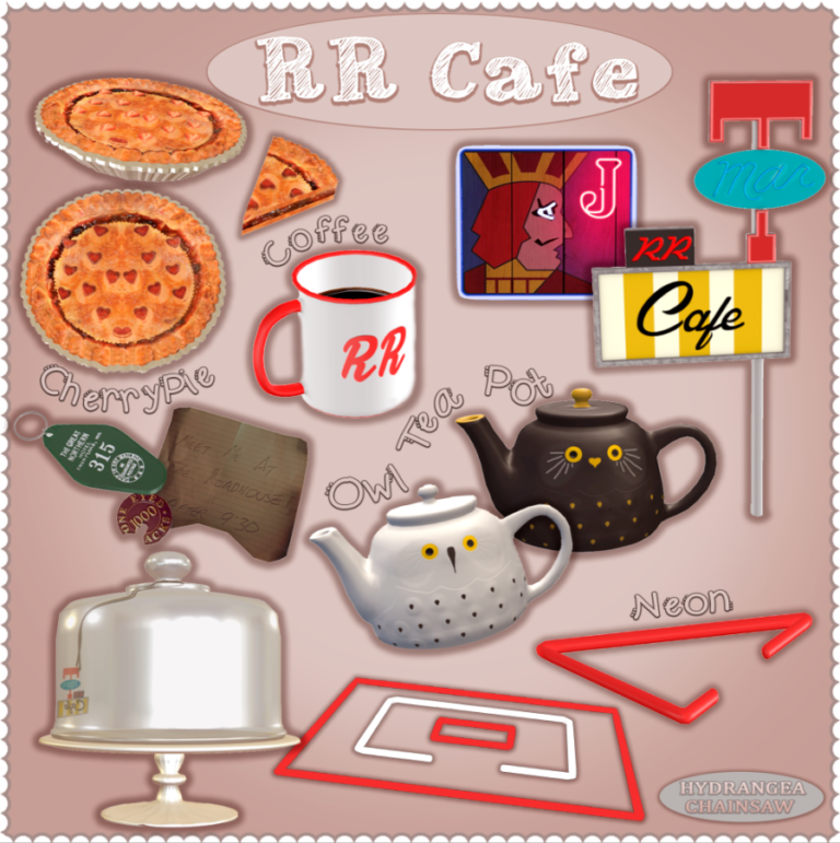 🥧RR Cafe Set+edible(Twin Peaks Inspired)☕ - Hydrangea