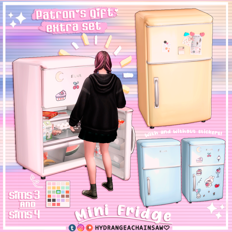 Simple Kitchen Extra: Mini fridge - Hydrangea